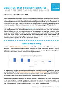 UNICEF UK Baby Friendly Initiative follow up survey 2021 - Baby ...