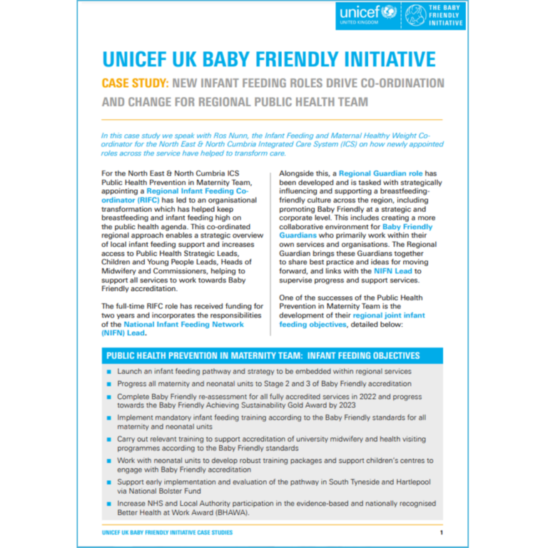 Case study - Baby Friendly Initiative