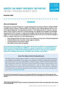 2022 Infant Feeding Survey - Baby Friendly Initiative