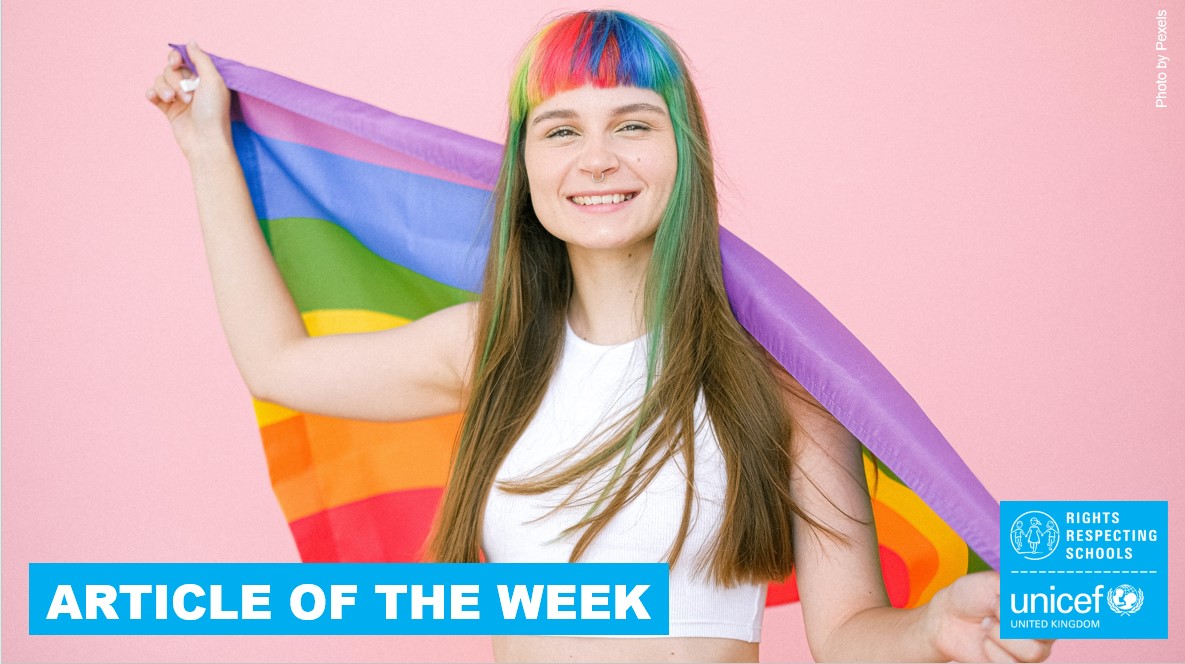 LGBT history month cover - Rights Respecting Schools Award
