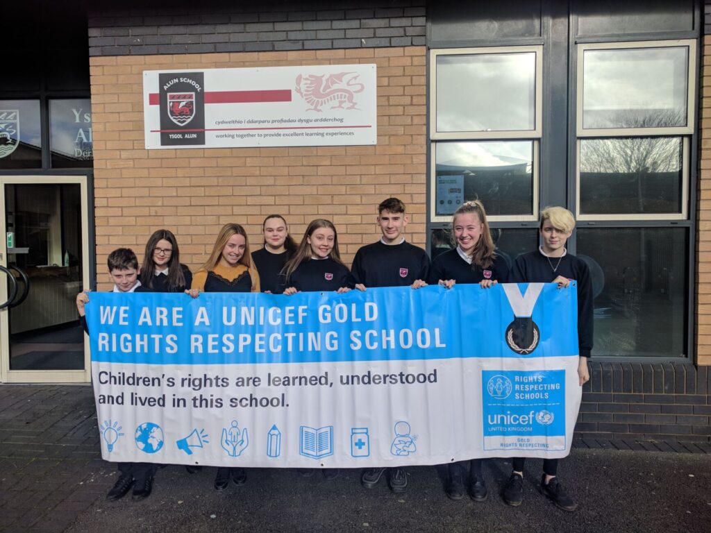 Gold RRSA Banner Photo - Rights Respecting Schools Award