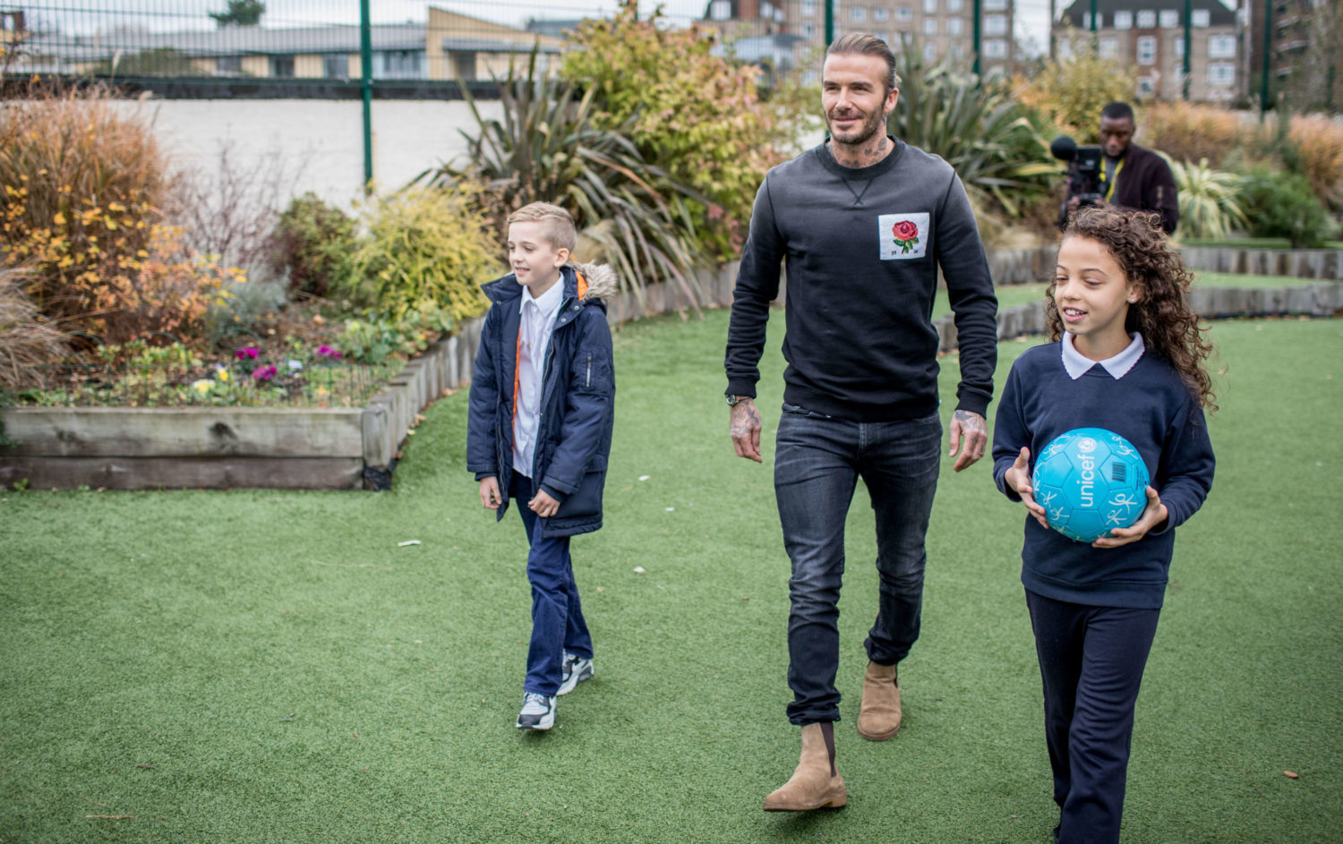 UNICEF Goodwill Ambassador David Beckham makes surprise visit to London ...